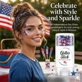 4th of July Patriotic Face Hair Body Glitter Stick, Independence Day ...