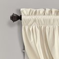 Lush Decor Lucia 18" x 42" Solid White 3" Rod Pocket Single Valance ...