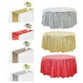 XMMSWDLA Round Sequin Tablecloth diameter 23.6 inch Glitter Table Linen ...