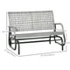 Outsunny 2 Places Banc de Planeur Extérieur en Osier, Patio Swing ...
