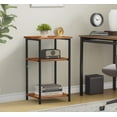 EDX End Table/Nightstand with 3-Shelf Storage for Small Spaces, Living ...