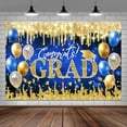 Graduation Backdrop Class of 2026 Blue Gold Congrats Grad Prom ...