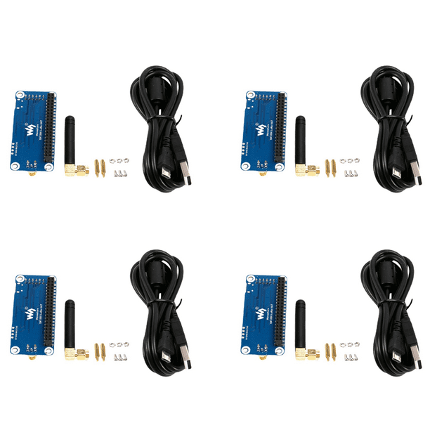 4x Sx1262 Lora Hat For Raspberry Covers 915mhz Frequency Band With