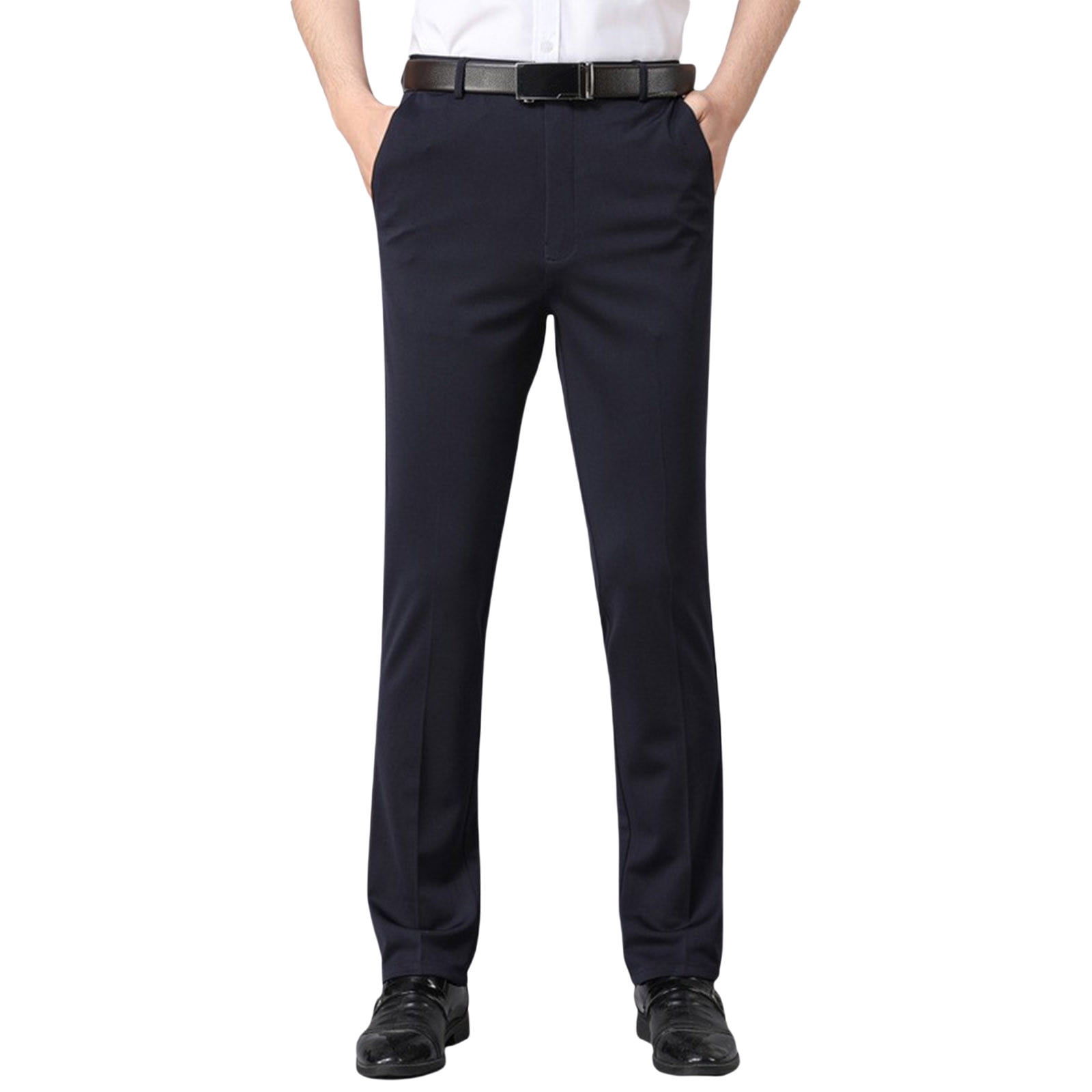 Click here for Longciy Mens Business Casual Pants Solid Color Str... prices