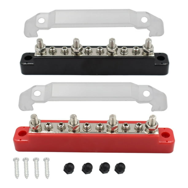 2 Pieces Power Distribution Block with Cover, Max 48V 150A Bus Bar for ...