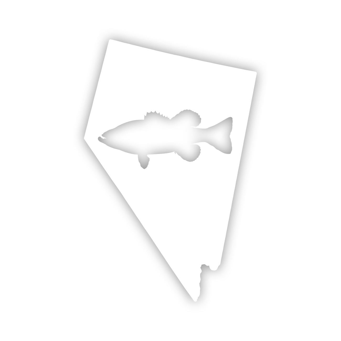 Nevada Bass Sticker Decal Die Cut - Self Adhesive Vinyl - Weatherproof ...