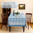 Blue Sapphire 60x60 Inch Square Cotton Tablecloth Indian Block Print ...
