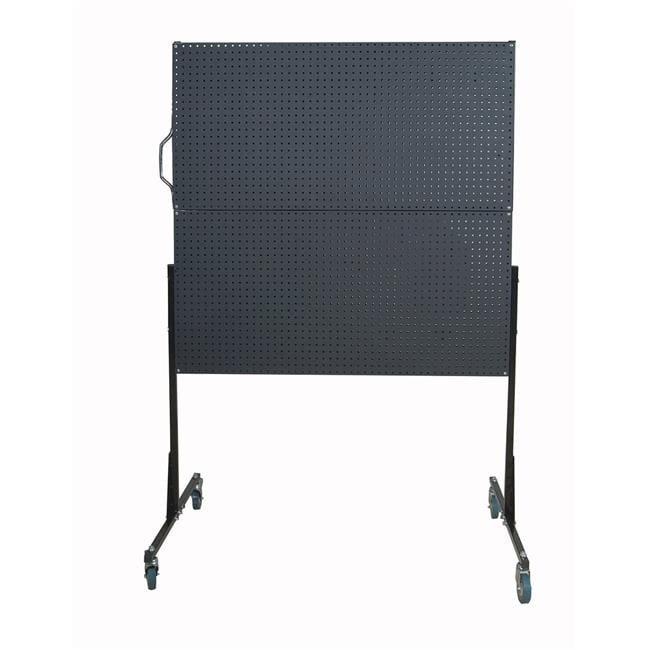 Triton Products® 50 In. W Mobile Stand-Alone Pegboard Unit with 4 Black ...