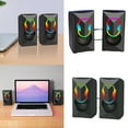 Desktop Speaker USB Corded Computer Loudspeaker 52mmx2 Diaphragm with ...