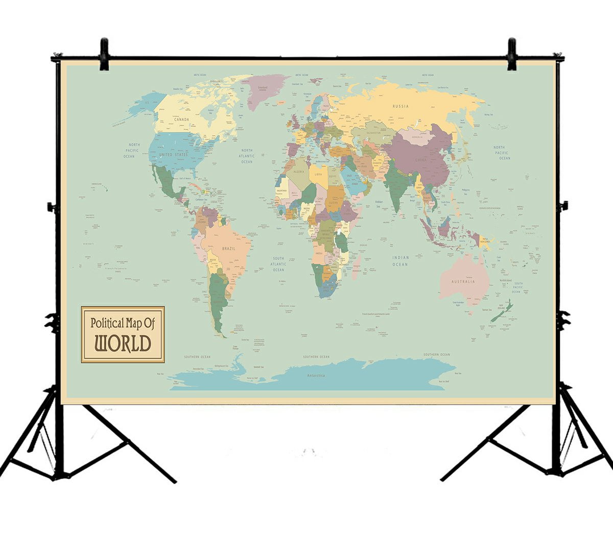 PHFZK 7x5ft Global Map Backdrops, Educational World Map Geologist Gifts ...