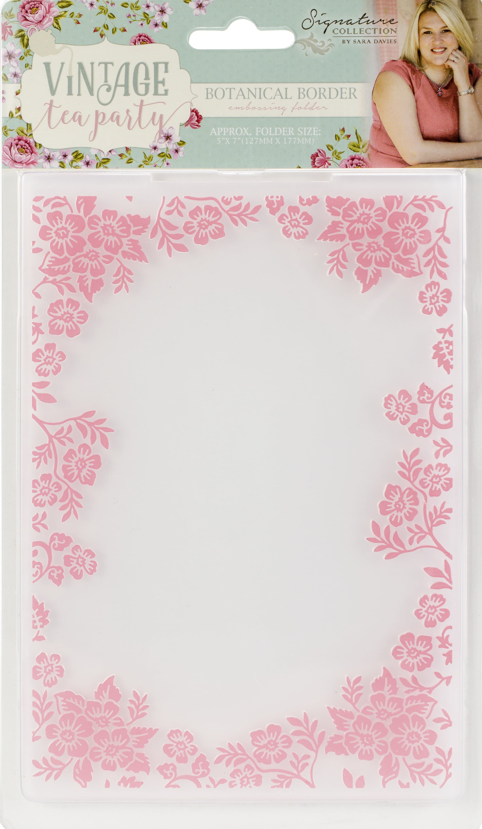 Vintage Tea Party Embossing Folder 5"X7"-Botanical Border - Walmart.com
