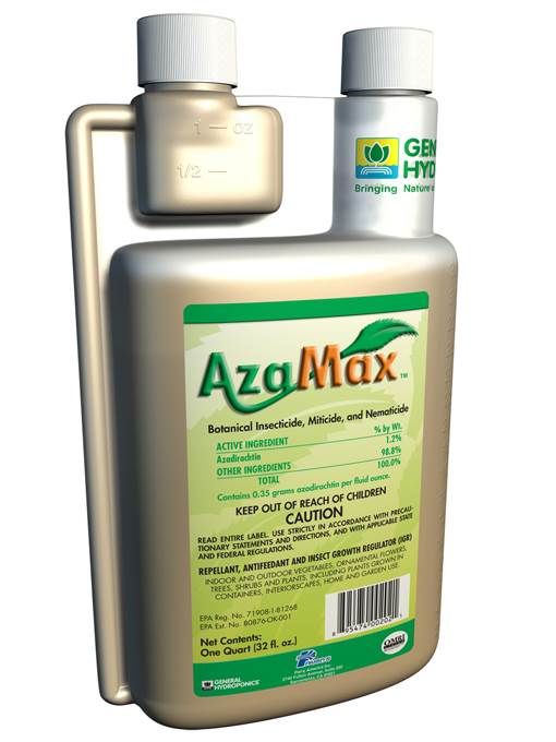 AZAMAX General Hydroponics 32 Oz Quart Botanical Insecticide Pest ...