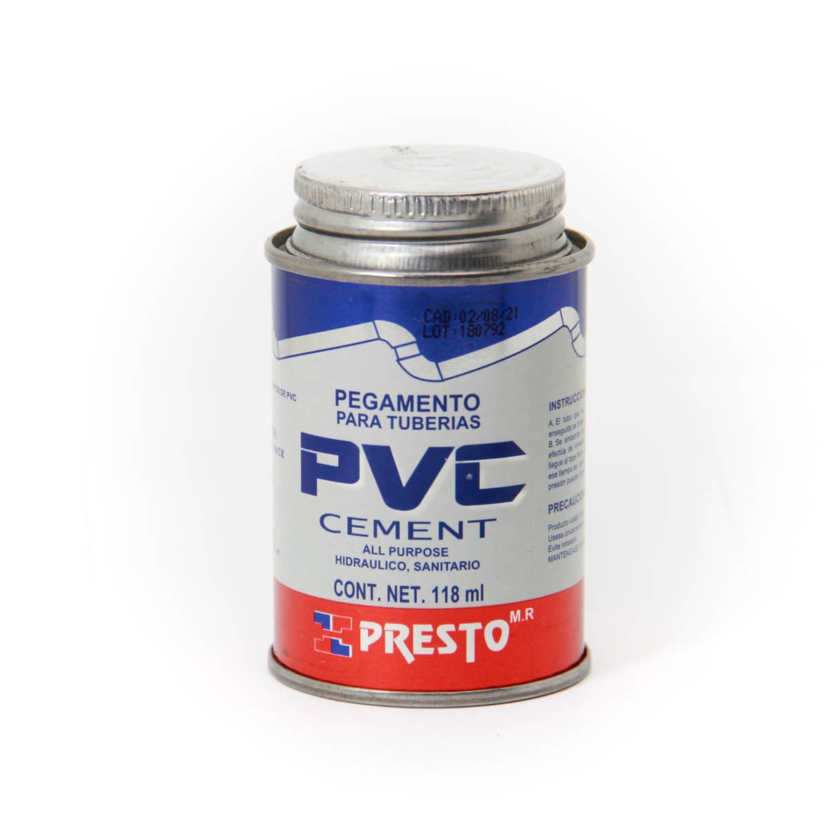 Pegamento Para Tuberias PVC Cement Presto 118ML | Walmart en línea