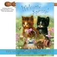 Toland Home Garden Welcome Spring Kittens Cat Spring Flag Double Sided ...