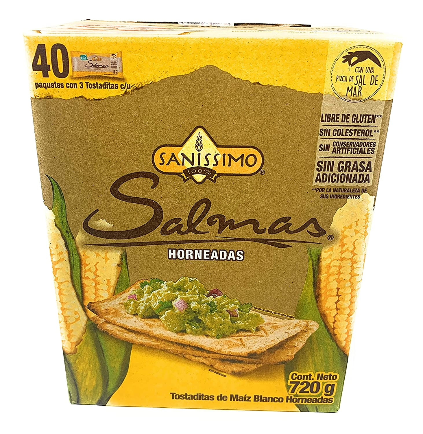 Salmas Horneadas Sanissimo Oven baked Corn Crackers 40 pack - Walmart.com
