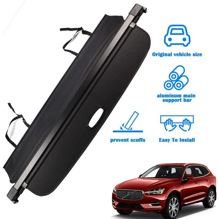 Fit 2018 2024 5 Seat Volvo XC60 No Gap Retractble Cargo Cover for 2018 2019 2020 2021 2022 2023 2024 Volvo XC60 SUV Rear Trunk Privacy Shade Black Walmart