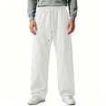 Swuxness Men Sports Long Pants Drawstring Elastic Waist Dimensional ...