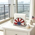4th of July Patriotic Sunflower Wooden Napkin Holder, Red White Blue ...