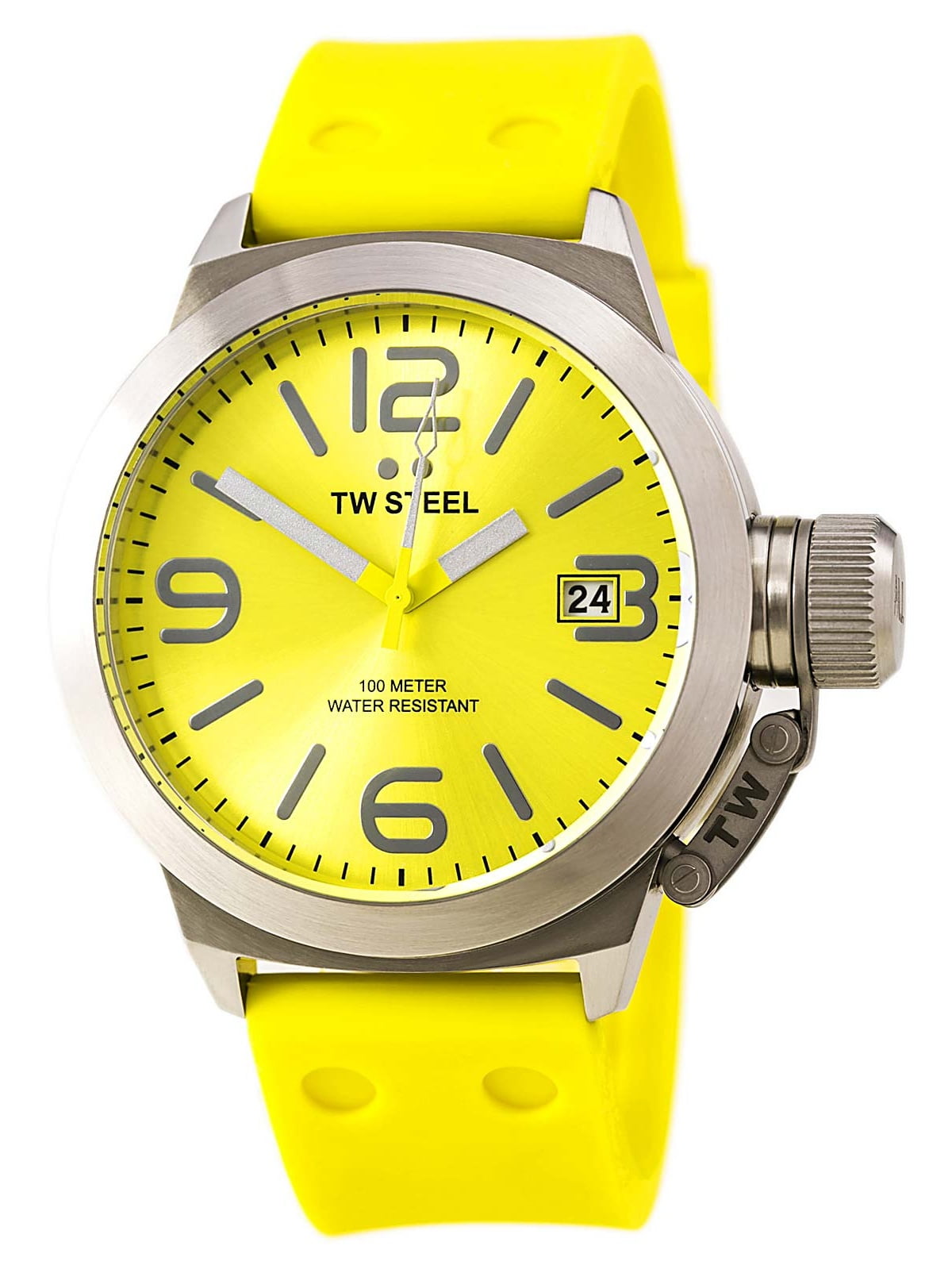 TW520 Men's Canteen Fashion Yellow Dial Yellow Silicon Strap Watch ...