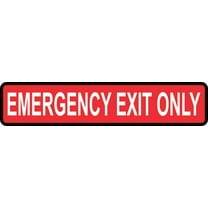 10in x 3in Emergency Exit Only Permanent Vinyl Sticker - Walmart.com