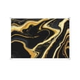 Black Gold Sun Shade Sail 6.5'X10' Marble Luxury Abstract Glitter Fluid ...