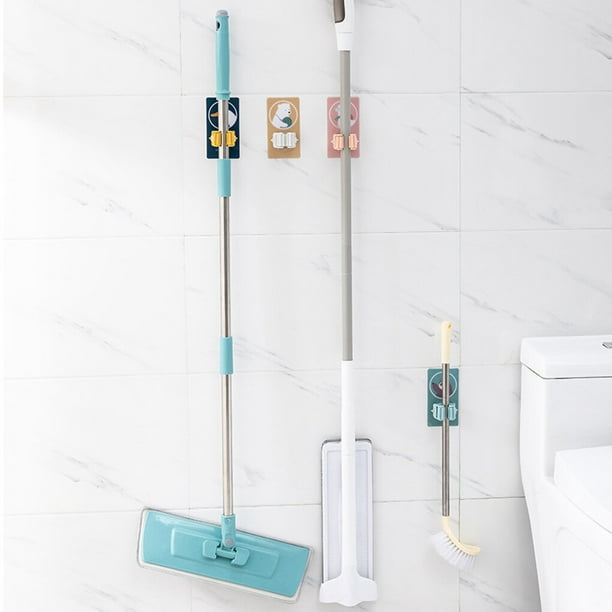 enqiretly Mop Storage Drilling-Free Holder Home Wall Mount Cleaning ...