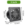 Sanheshun 4 Inch Exhaust Fan Wall Mounted Ventilation Extractor Fan ...