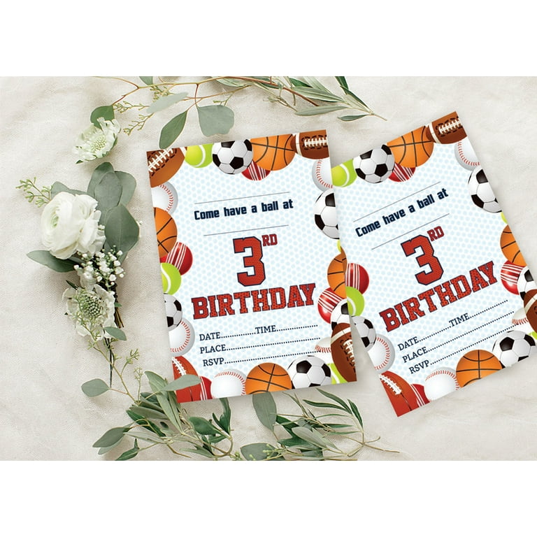 Outdoor Boys Birthday Party Invitations