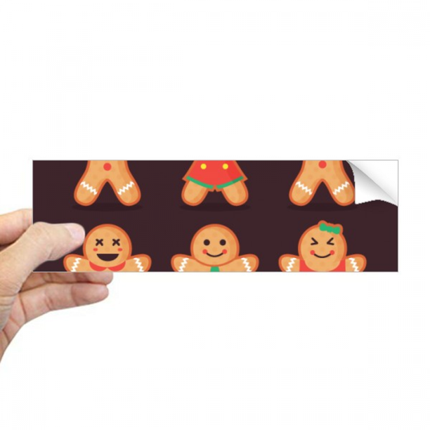 Gingerbread Cookie Men mas Rectangle Bumper Sticker Notebook Window ...