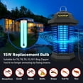 Replacement Bulb for Zap T6 Pro, K15, T9, X3 Bug Zapper Outdoor, 15W, 4 ...
