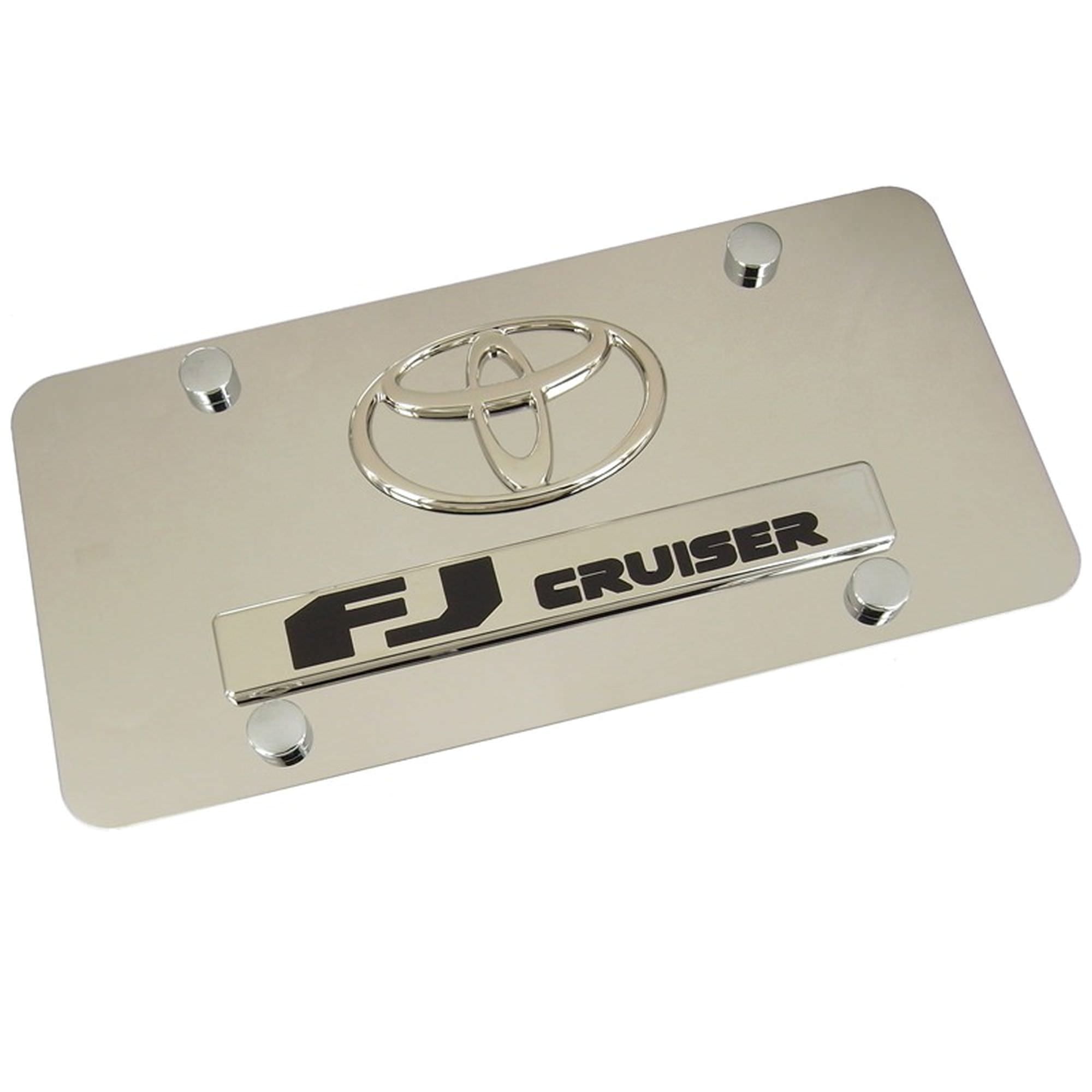 Toyota Dual Logo FJ Cruiser License Plate (Chrome) - Walmart.com
