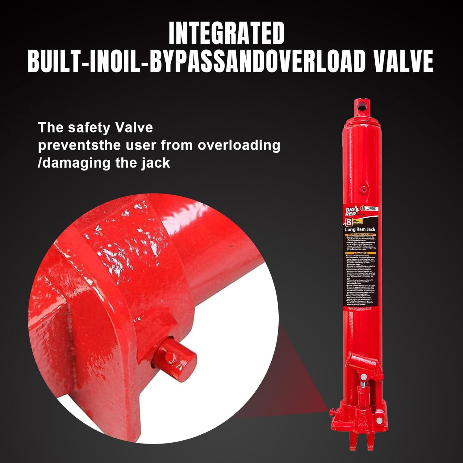 BIG RED 8 Ton Hydraulic Long Ram Jack Single Piston Nepal | Ubuy
