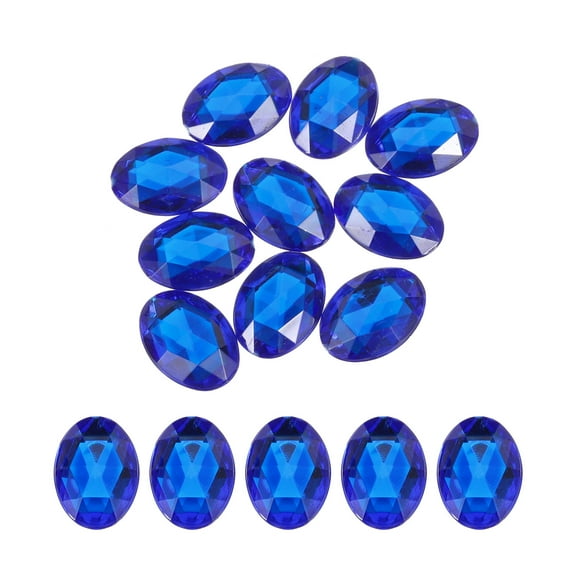 50Pcs Acrylic Horse Eye Gems 7x15mm Flat Back Artificial Rhinestones ...