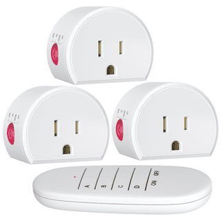 Wireless Remote Control Plugs, 40m/130ft Range for Lights, Appliances ...