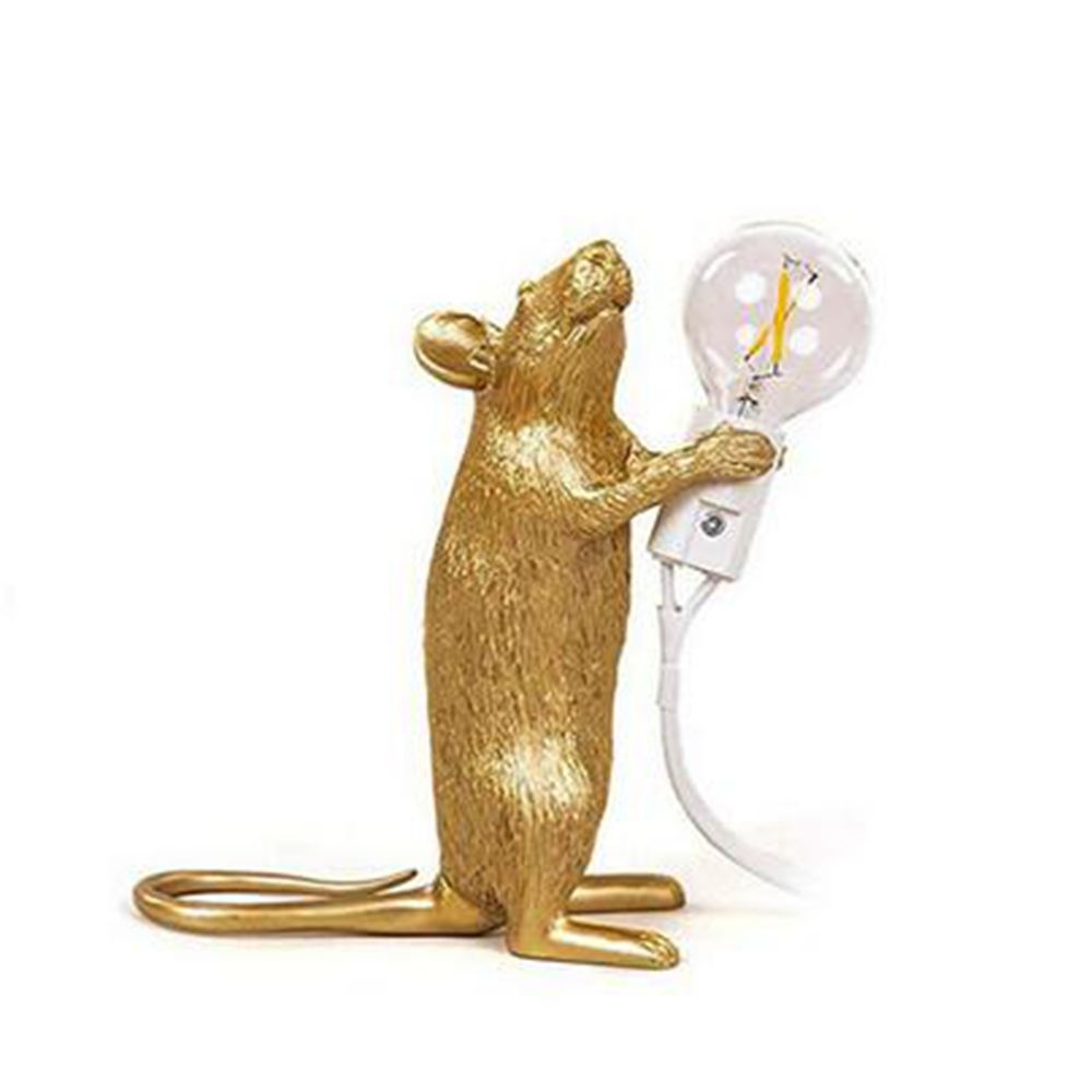 Cute Retro Animal Rat Resin Home Decoration Bedside Lighting Fixture ...