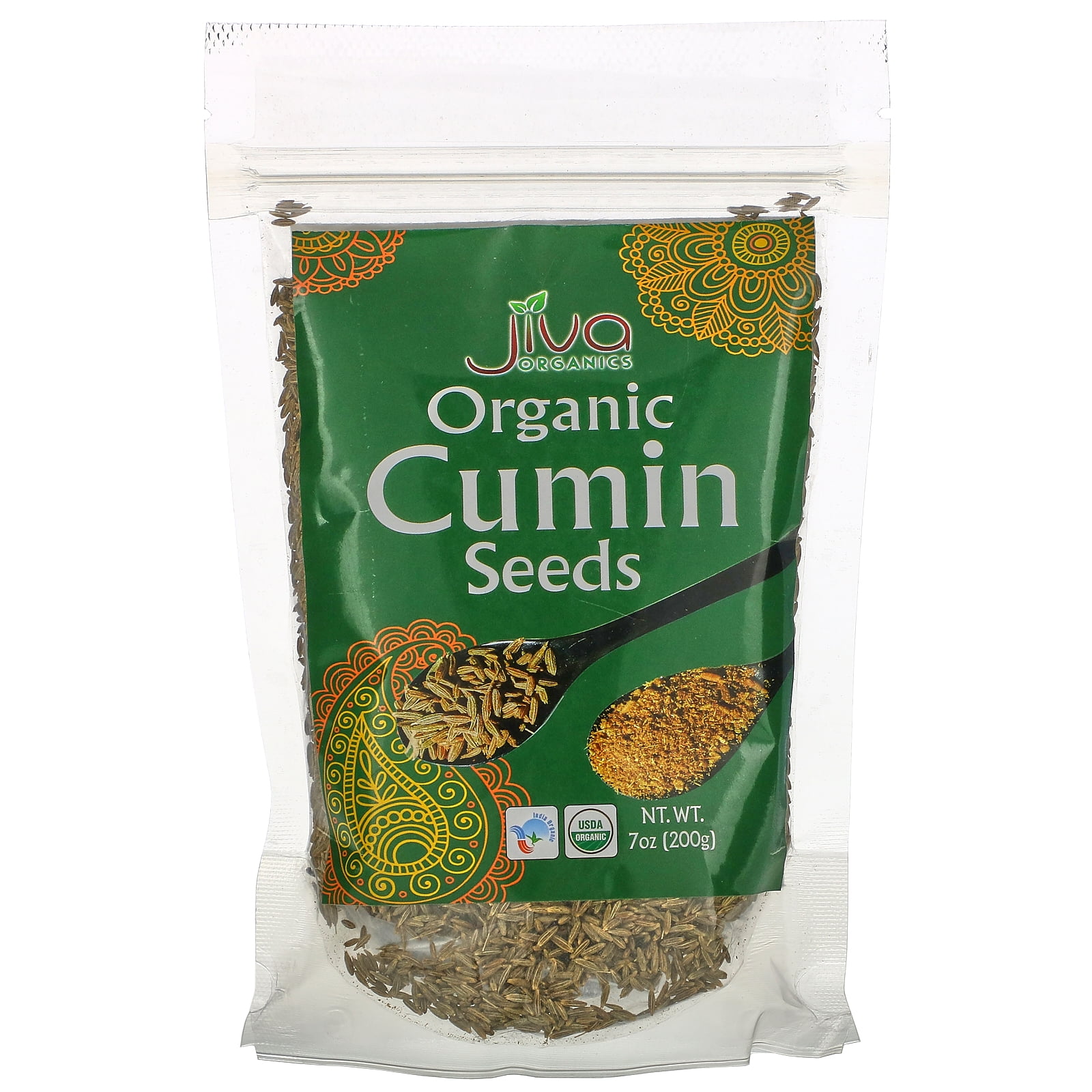 Jiva Organics Organic Cumin Seeds, 7 oz (200 g) - Walmart.com