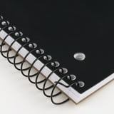 Mead 5 Subject Wide Ruled Notebook, 8" x 10.5", Black, Poly, Spiral ...