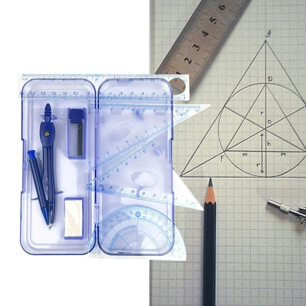 Juego de 7 unidades de brújula geométrica, regla triangular ...