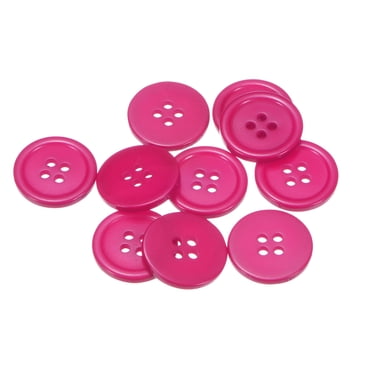 Uxcell 50pcs 40L Sewing Buttons 1"(25mm) Resin Round Flat 4-Hole Craft ...
