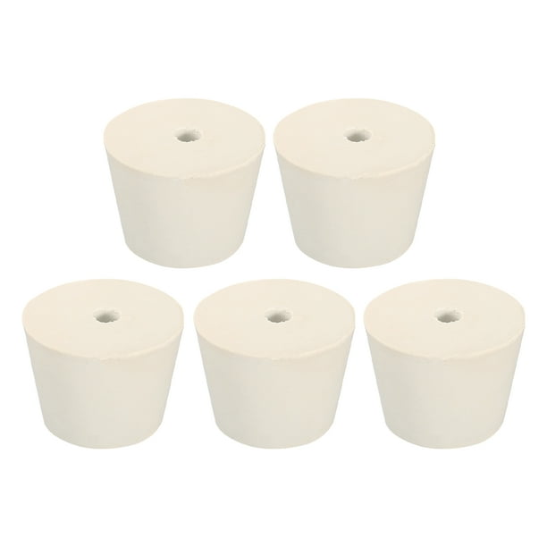Uxcell Rubber Tapered Plug 32mm to 42mm with 8mm Hole Test Tubes Bungs ...