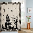 Bathroom Shower Curtain Happy Halloween Haunted Castle Dead Trees ...