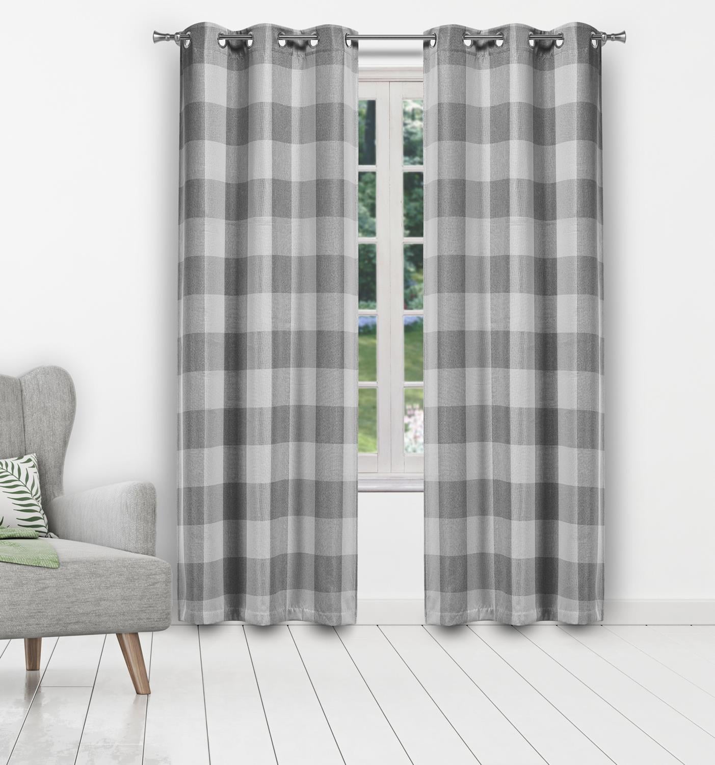 Aaron Buffalo Check Window Curtain Set - Walmart.com - Walmart.com