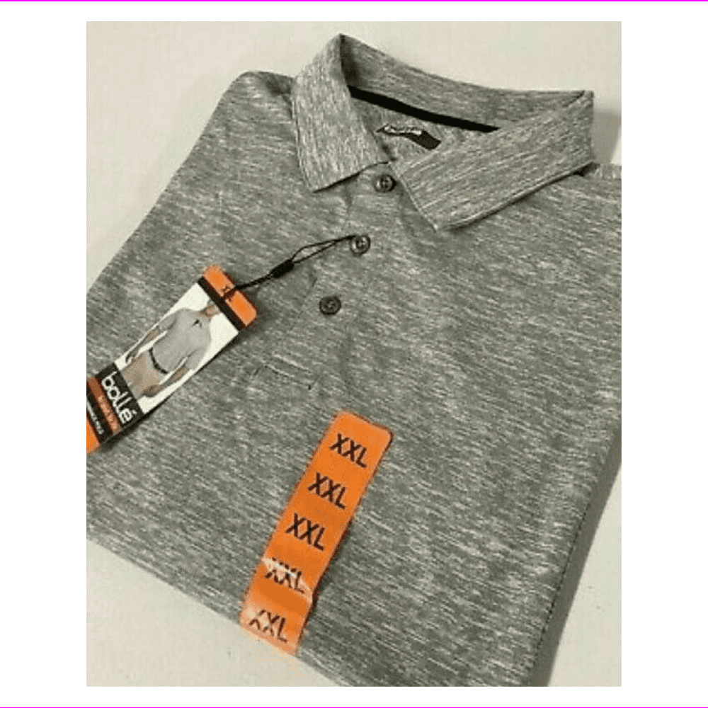 bolle performance polo shirt short sleeve lightweight,Black/Heather,XXL ...