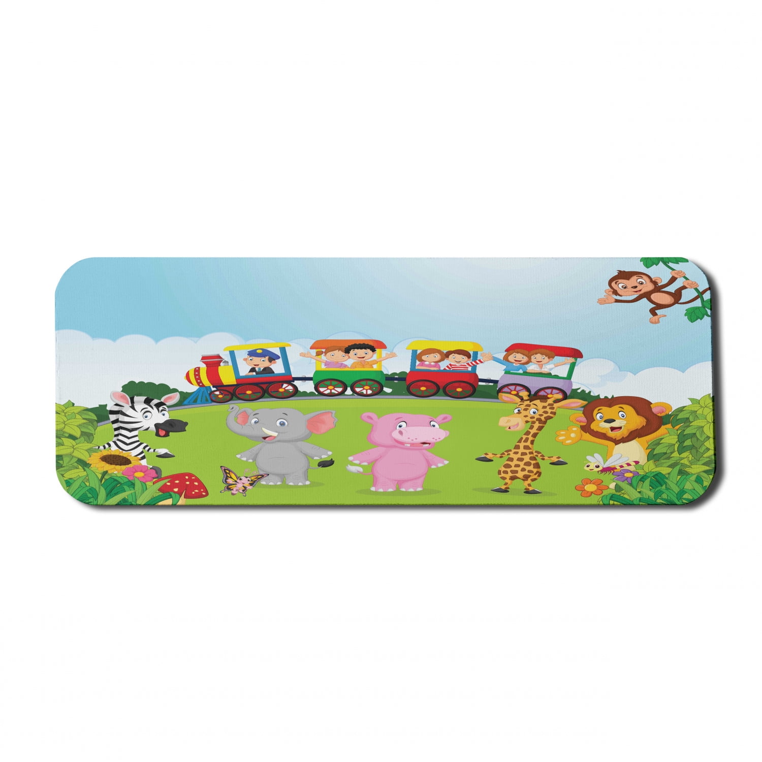 Cartoon Computer Mouse Pad, Kids Nursery Design Happy Children on a ...