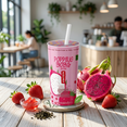 POCAS Popping Boba Ready to Drink Tea Beverage, Strawberry Dragon Fruit ...