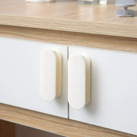 FanShow 6 Pcs Self-Stick Instant Cabinet Drawer Knobs Push Pull Helper ...