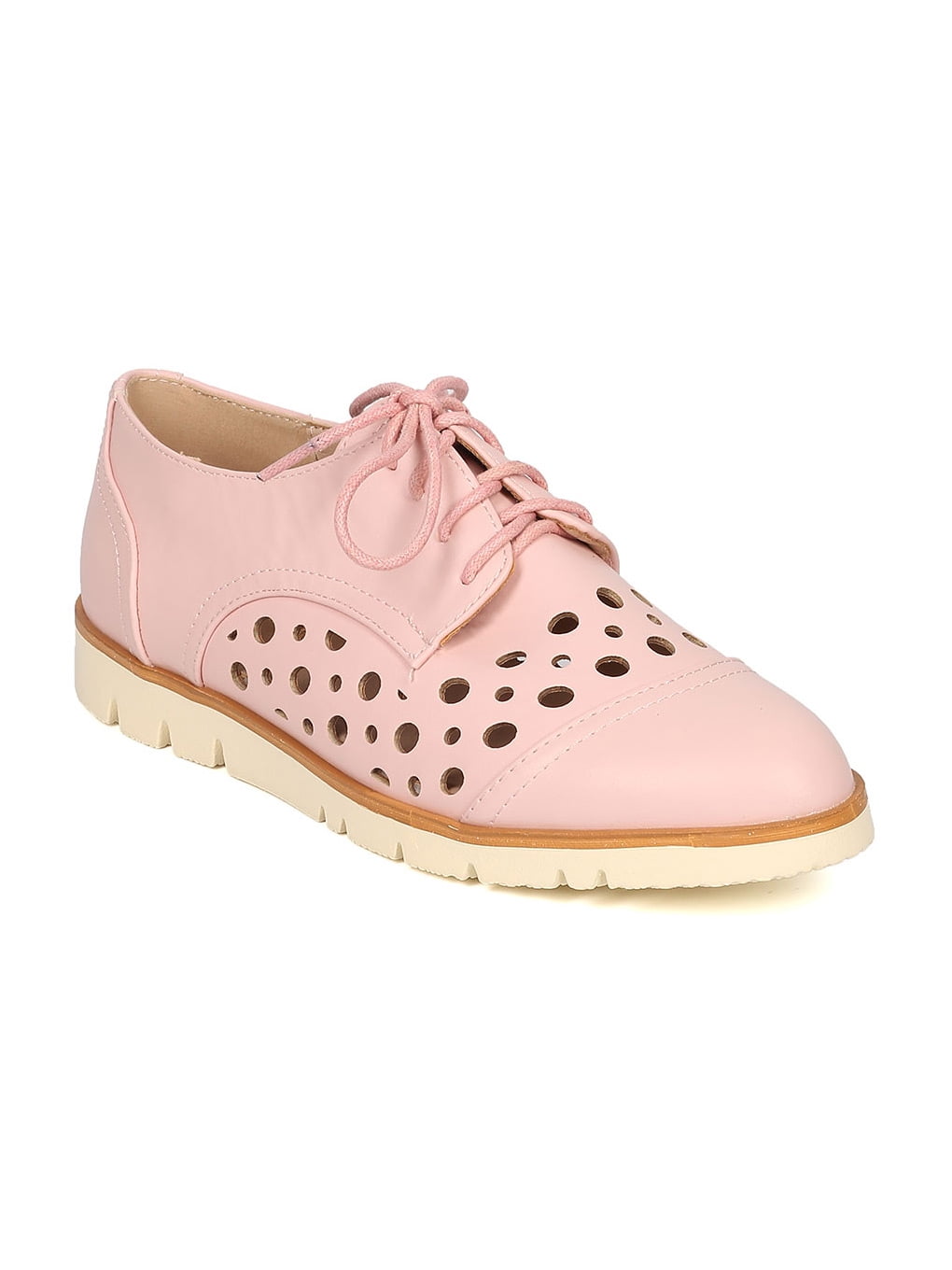 New Women Nature Breeze Gracie-03 Leatherette Perforated Oxford Flat ...