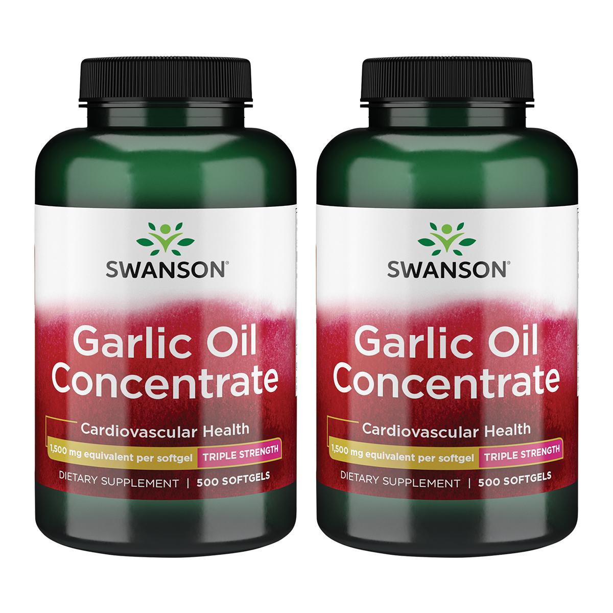 Swanson Garlic Oil Concentrate - Triple Strength 1,500 mg 500 Sgels 2 ...