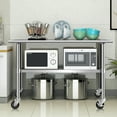 Costway 48'' x 24'' NSF Stainless Steel utility Commercial Kitchen Work ...