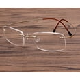 Agstum Flexible Optical Hingeless Gold Eyeglasses Titanium Rimless ...